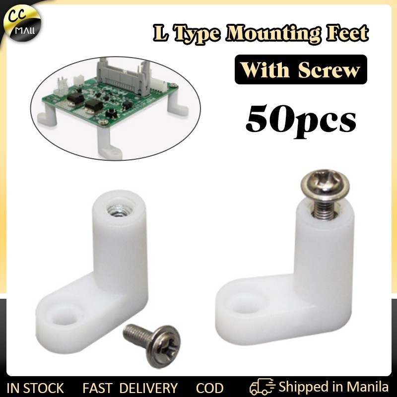 NEW 50pcs/set L Type PCB Mounting Feet with Screw Fit for Arcade Gaming ...