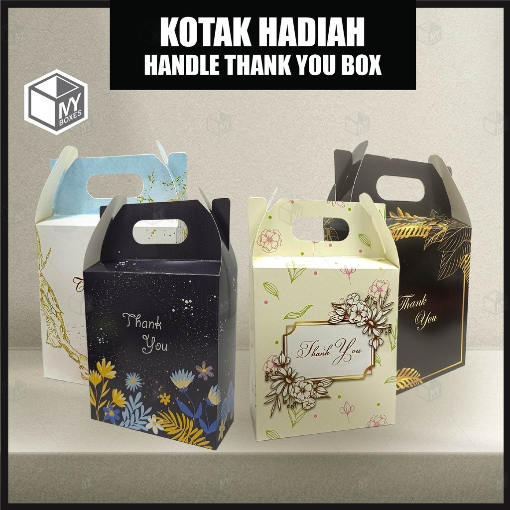 MYB 50pcs PROMOSI Thank You Wedding Box, Doorgift Box, Kotak Kahwin ...