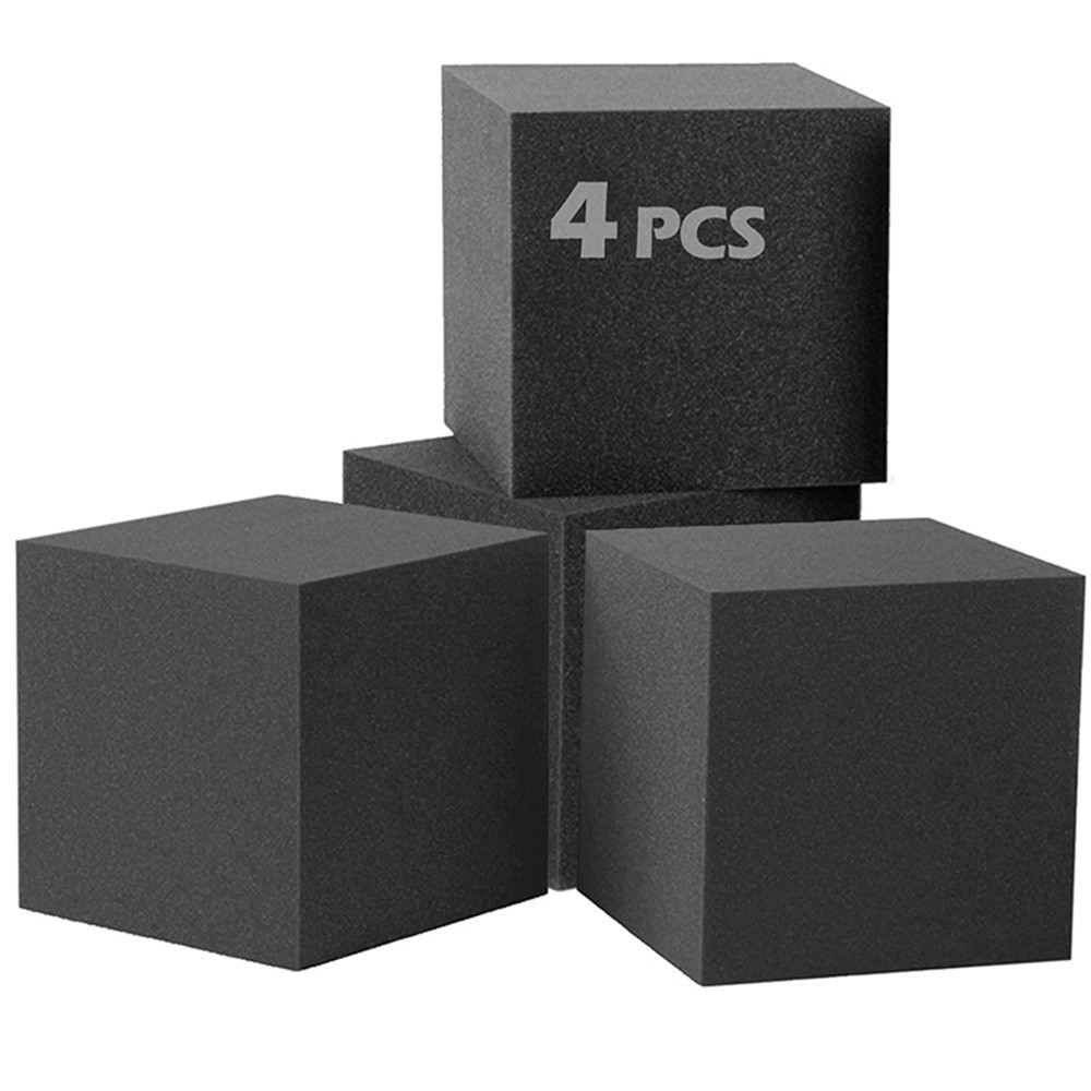 4Pcs/Pack Bass Traps Corner Blocks Cube Acoustic Foam Soundproof Foam ...