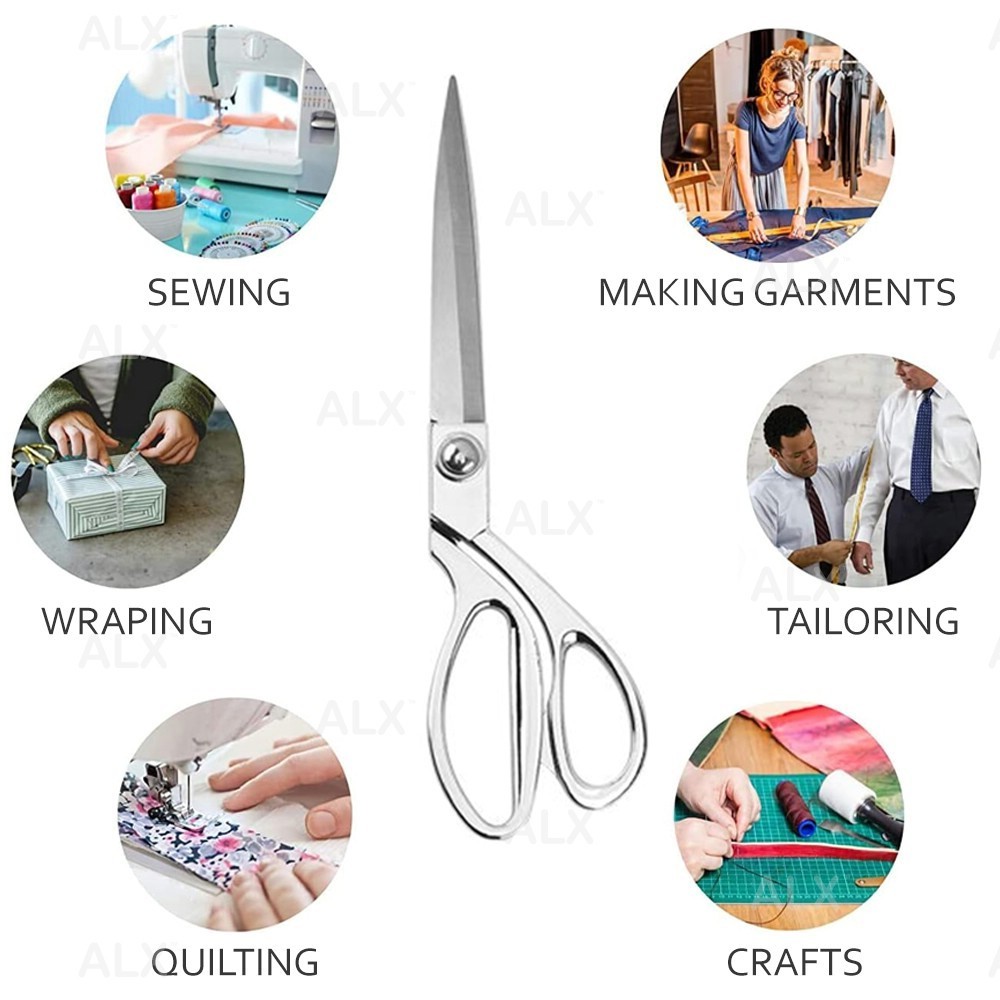 ALX Professional Tailor Scissor 8.5/9/5/10.5 Inch Stainless Steel ...