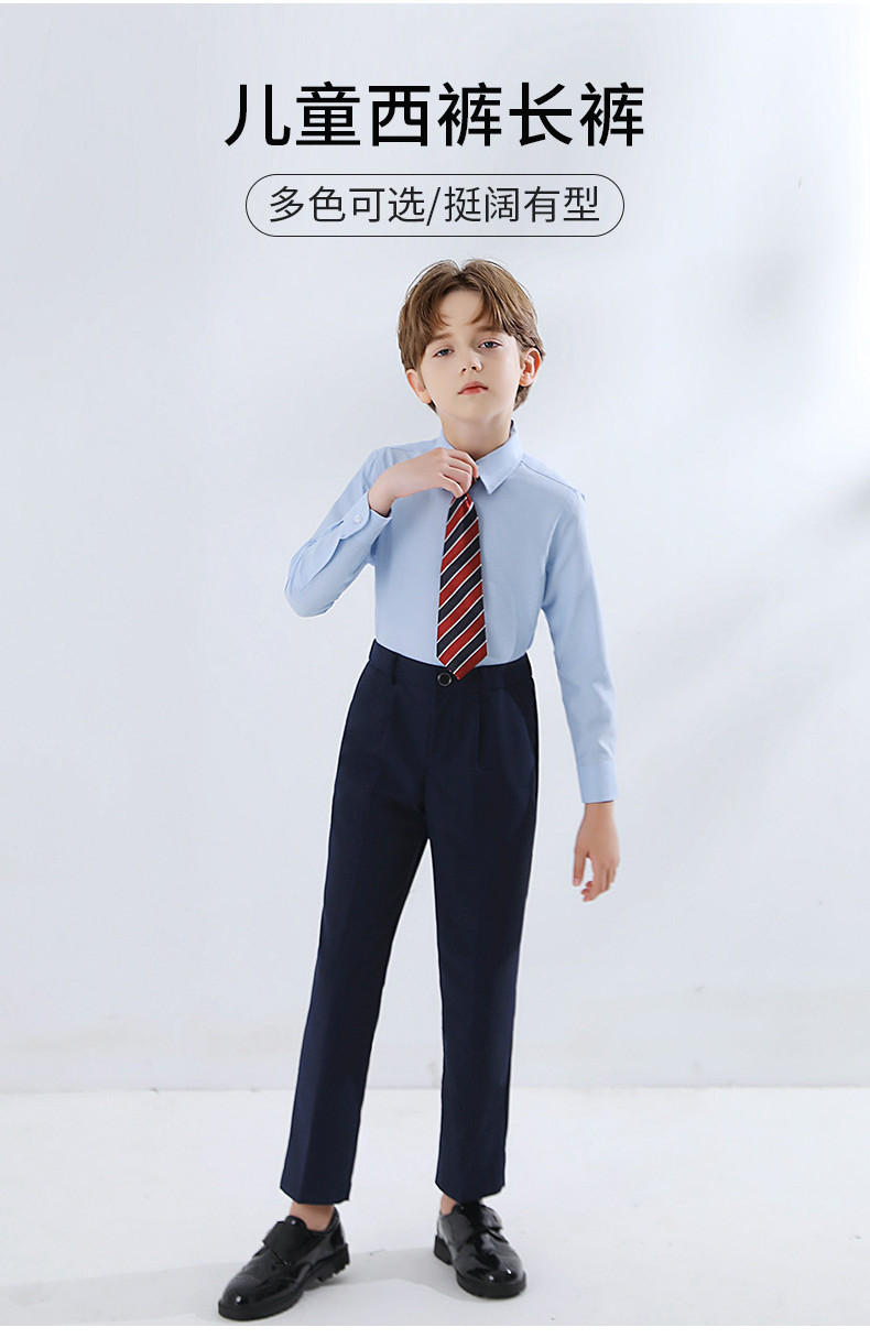2-14Y White Slacks for Kids Boy Wedding Formal Suit Pants Trousers Boys ...