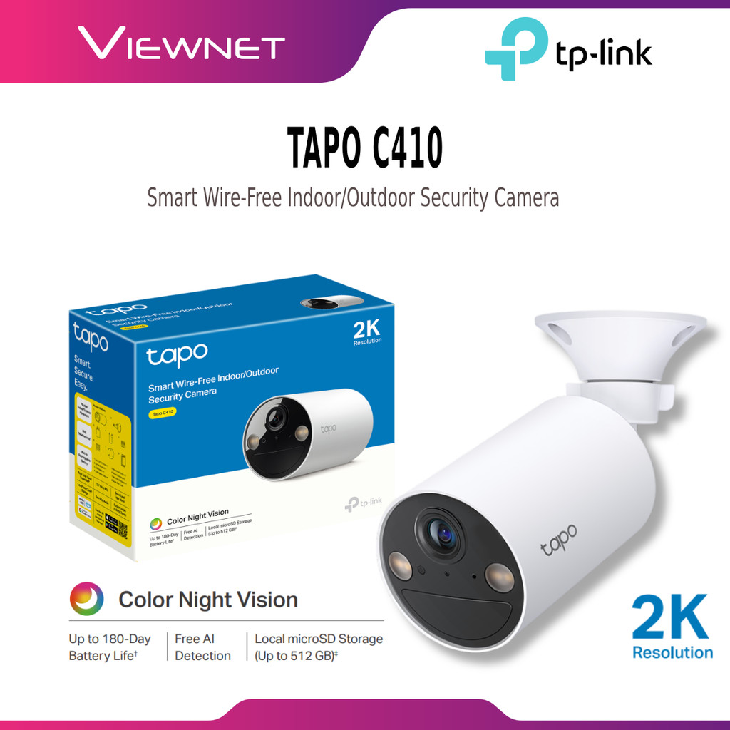 TP-LINK TAPO C410 / TAPO C410 KIT (SOLAR-POWERED) SMART WIRE-FREE 2K ...