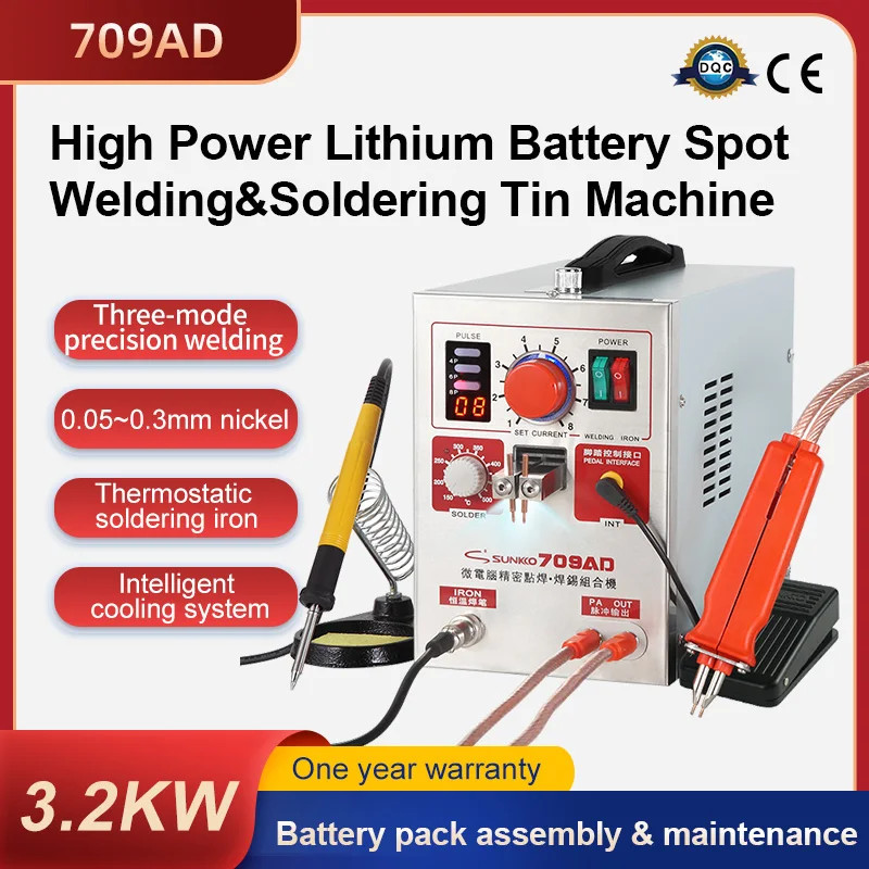 SUNKKO 709AD Spot Welder 3.2KW High Power Battery Digital Display ...