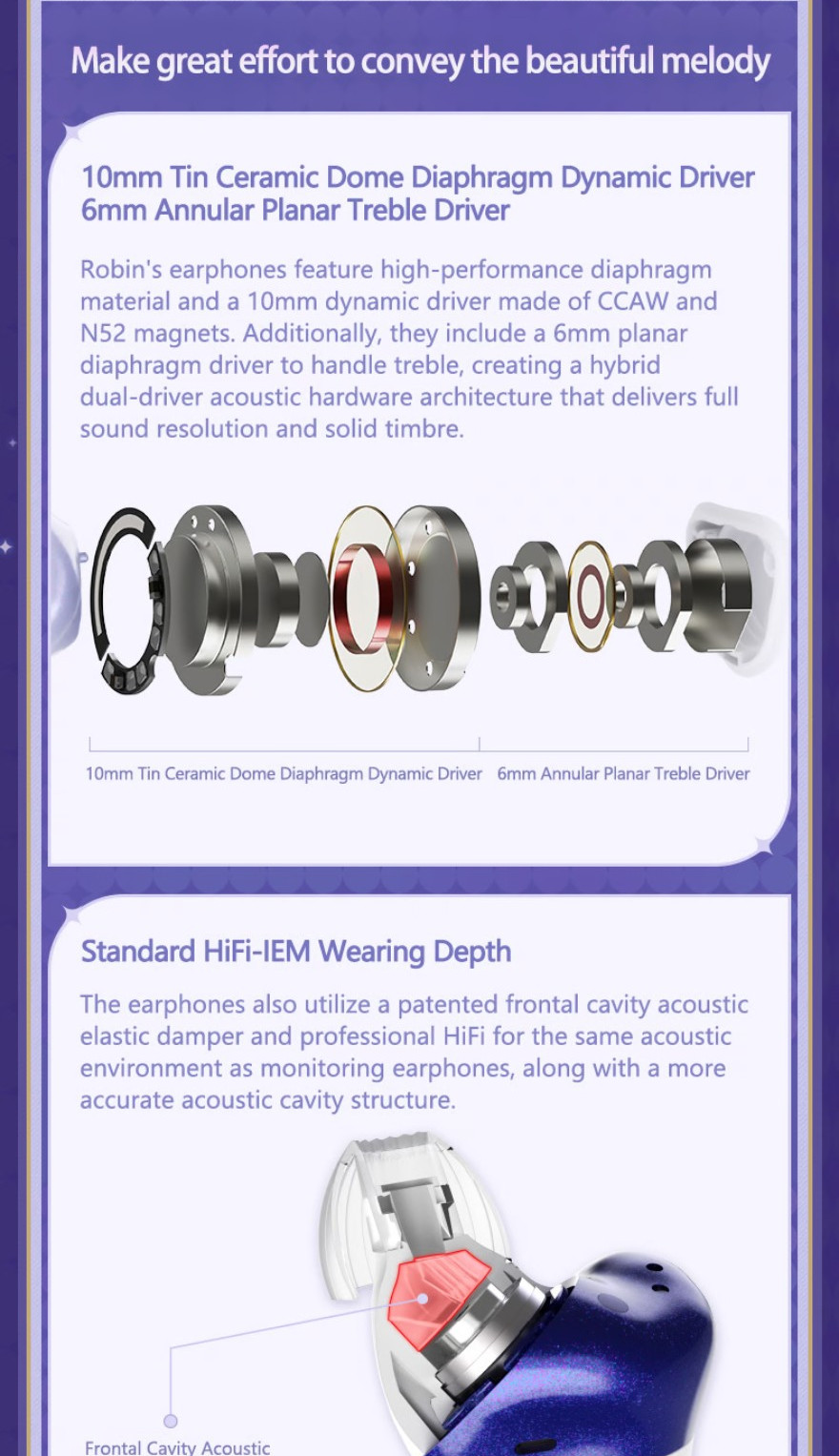 Moondrop x Honkai: Star Rail Robin, True Wireless Earbuds: Dual Drivers ...