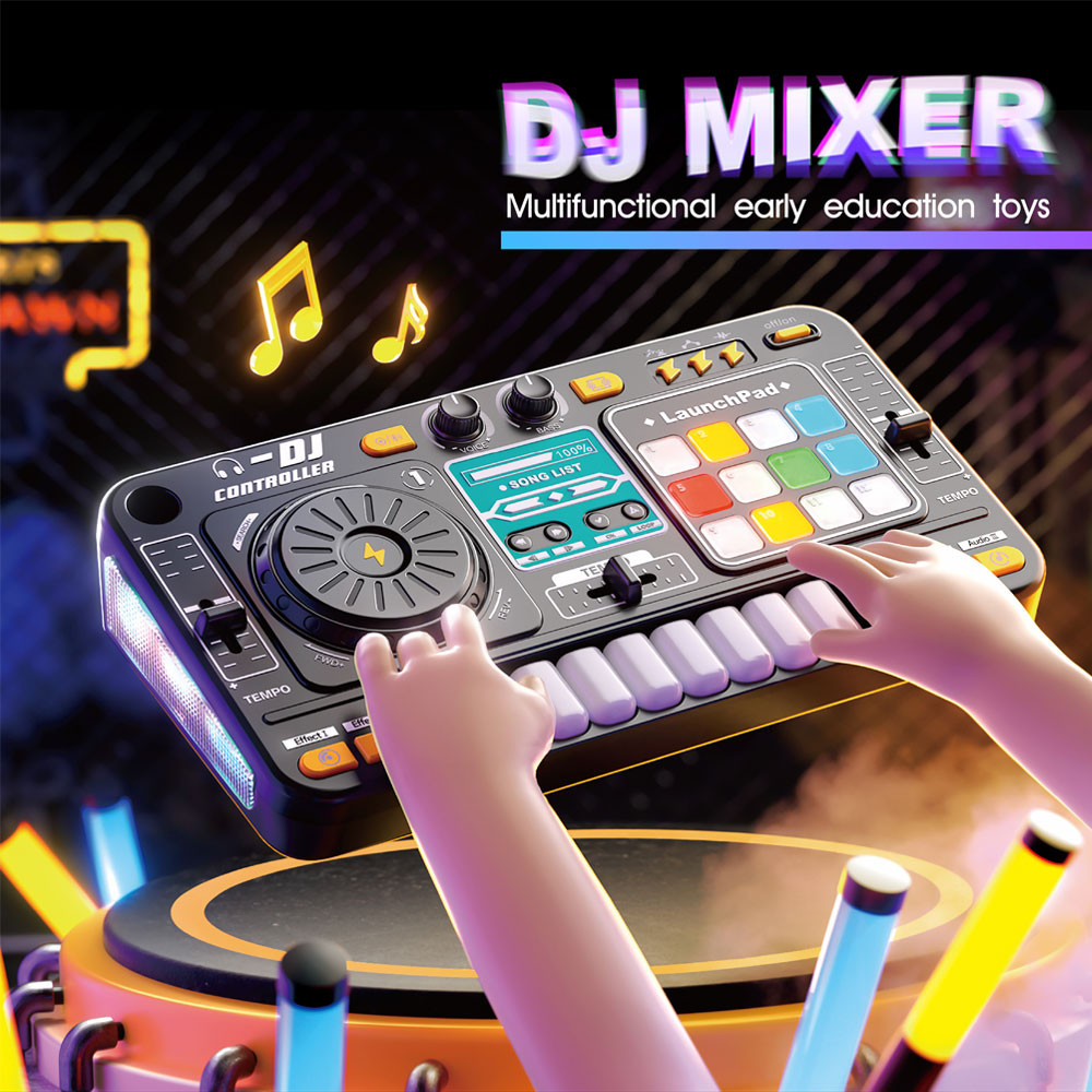Children Simulation DJ Mixer Controller Multifunctional Electronic ...
