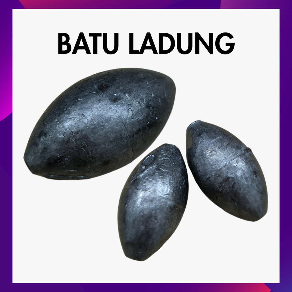 BATU LADUNG | OVAL BALL FISHING SINKER | BATU PANCING | Shopee Malaysia