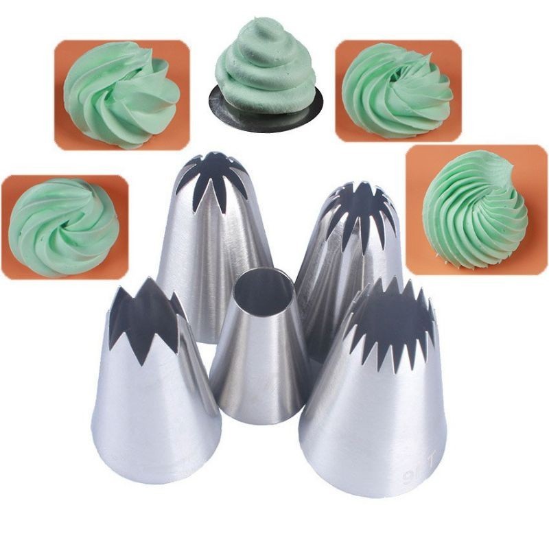 5pcs Nozzle Churros Nozzles Flower Mouth Set Decorating Mouth ...