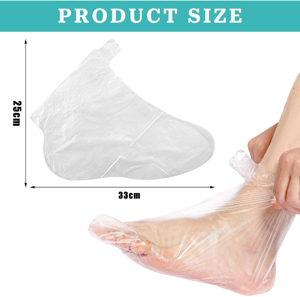 100 Pcs Disposable Foot Mask Cover Anti-Dry Foot Protection Cover ...