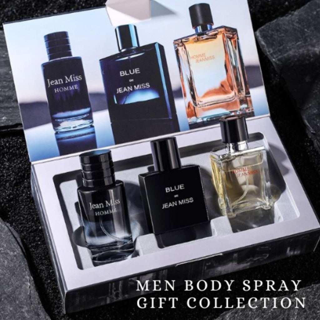 30ml x 3 Men Gift Set Collection Perfume Body Spray Cologne Fragrance ...