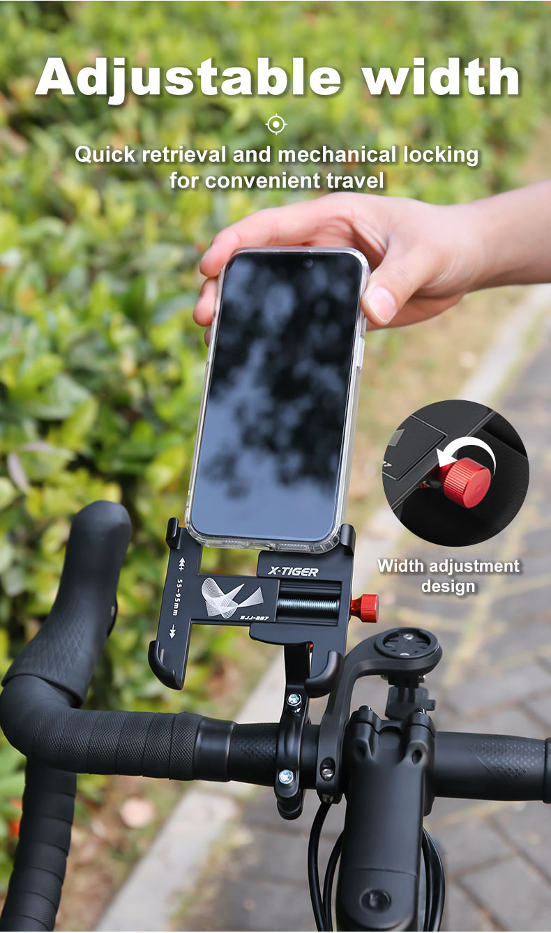 X-TIGER Bicycle Phone Mount Alloy Bicycle Phone Holder 360° Rotation ...