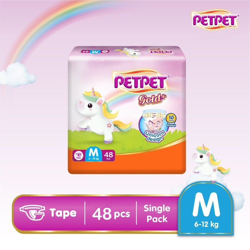 PetPet Tape Diaper Gold+ Jumbo Pack M48 / L44 / XL38 | Shopee Malaysia