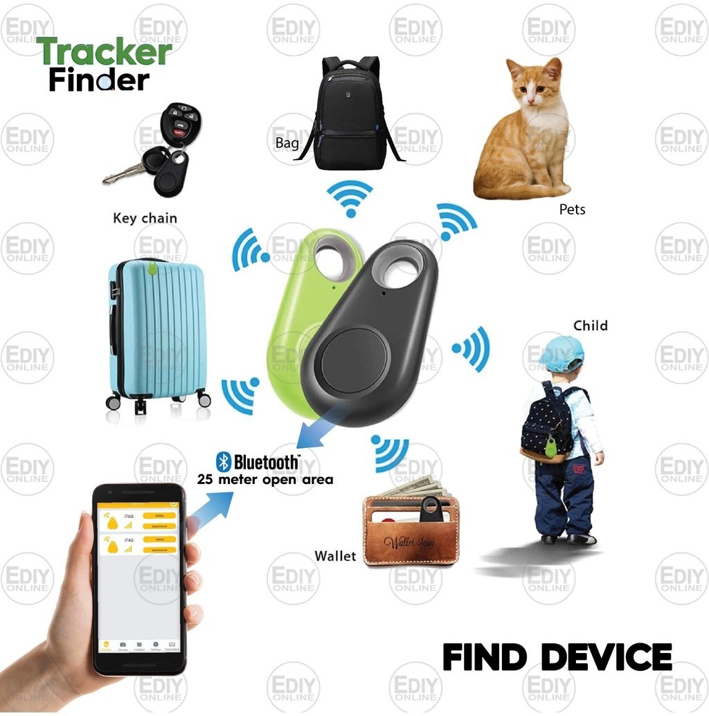Anti Lost Tracker Finder Locator Alarm Child Wallet Car Key Phone Pets ...