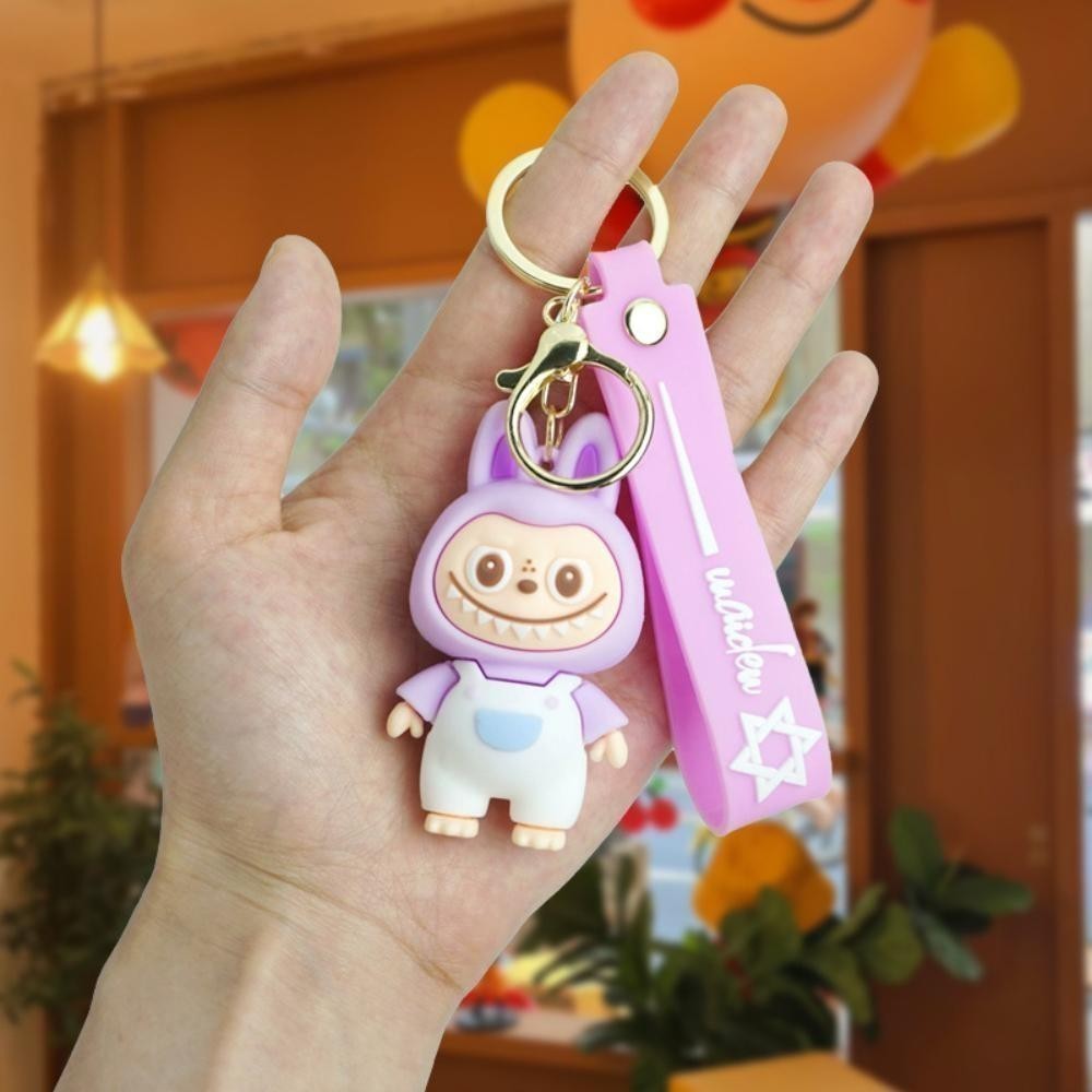 Kawaii Anime Labubu Keychain for Girls Mobile Phone Chain Key Buckle ...