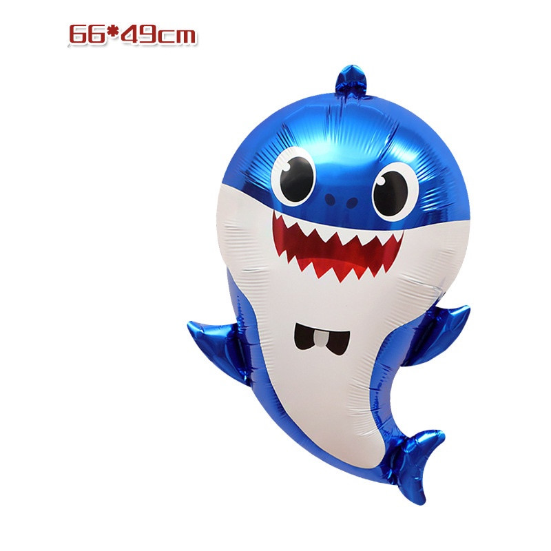 5 Pcs Shark Balloons Set, 25 Inch Large Shark Foil Balloons,Shark Party ...