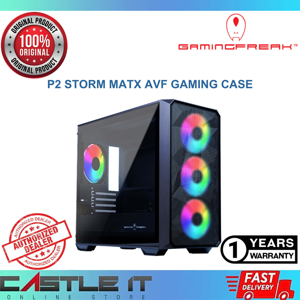 Gaming Freak P2 Storm MATX PC Case Mesh Front Tempered Glass High ...