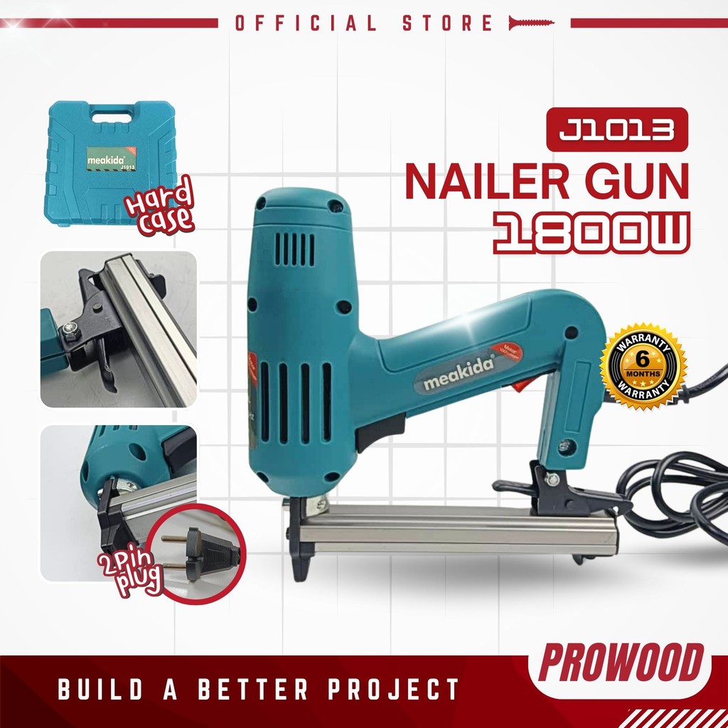 J1013 Meakida Electric Stapler Gun 1800W Furniture Stapler Power Tools ...