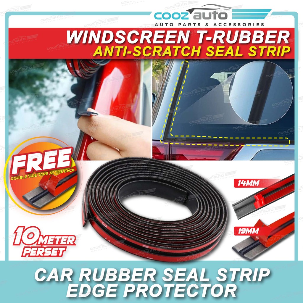 Car Universal Windscreen T Shape Rubber Seal Strip Pengedap Getah ...