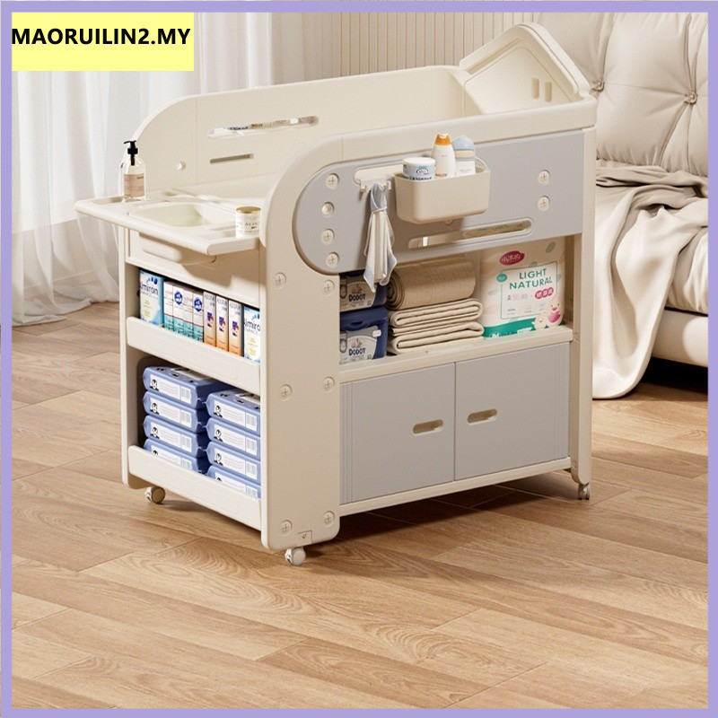 Movable Baby Diaper Changing Table Changing Table Foldable Diaper ...