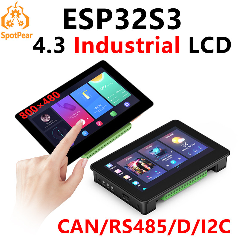 ESP32 S3 4.3inch LCD (B) 800x480 Captive TouchScreen Display Board LVGL with Sensor CAN I2C ...