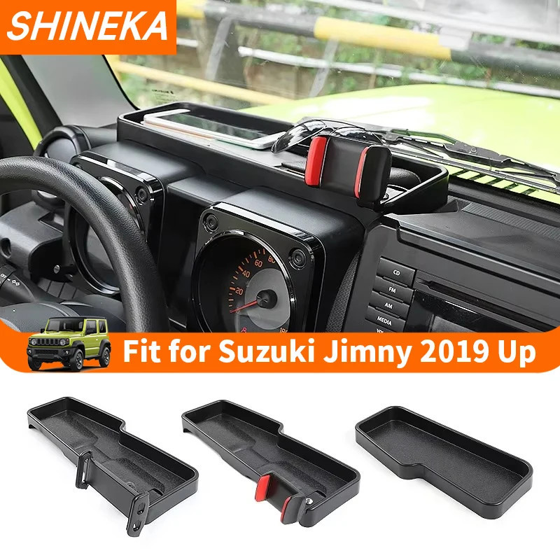 SHINEKA Car Dashboard Storage Box Phone Holder Organizer Tray for Suzuki Jimny 2019-2024 Up ...