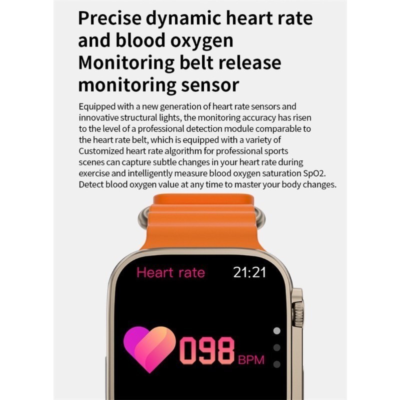 Ultra 2 Mens Smart Watch waterproof watch blood pressure heart rate ...