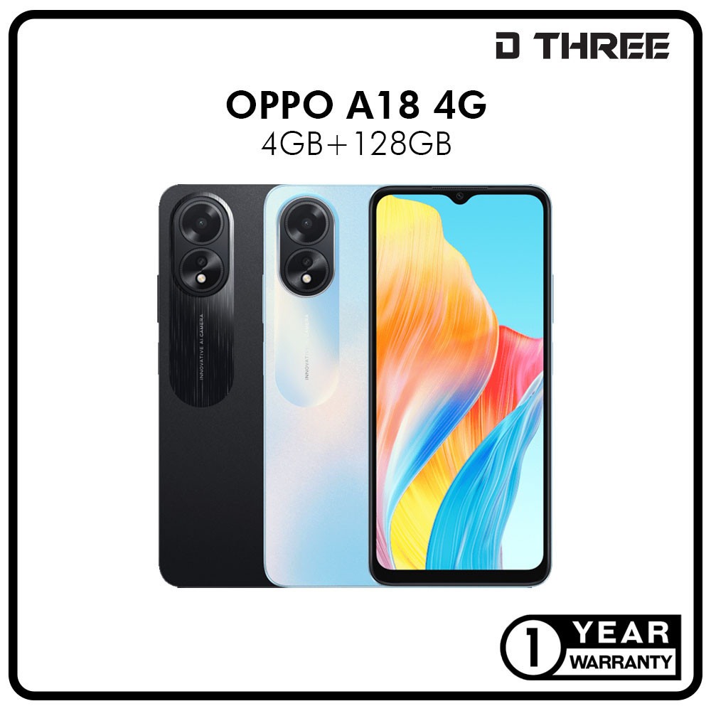 OPPO A18 4G [4GB+128GB] Original New Set | Shopee Malaysia