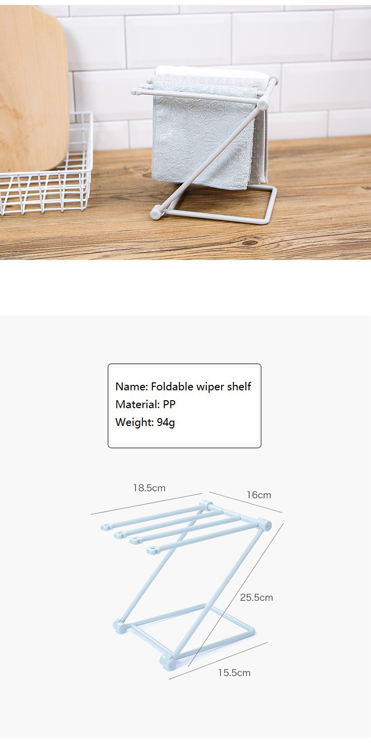 Foldable Kitchen Drying Rack Dish Towel Cup Storage Holder Desktop Hair ...