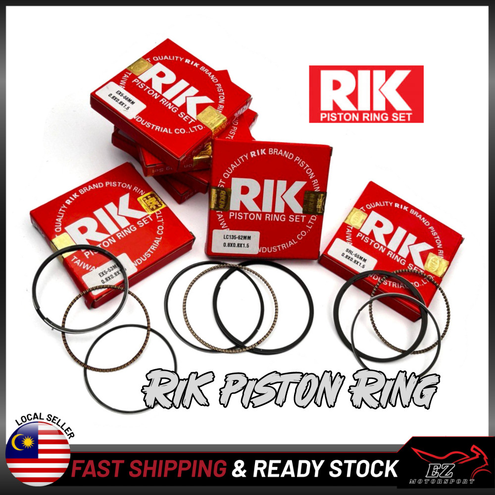 Rik Racing Piston Ring Kit LC135/ Y15 (57mm/62mm/63mm/65mm) EX5/ DREAM ...