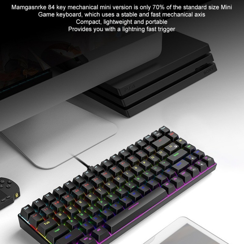 Jxck84-1 Wired 2m Waterproof 84-Key Mechanical Keyboard Luminous Hot ...