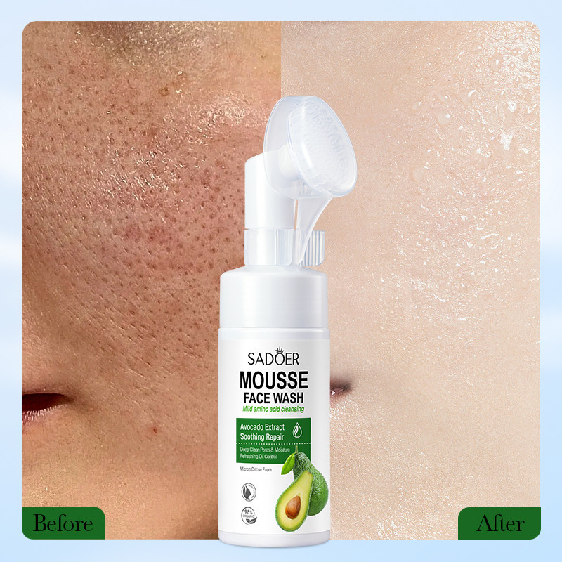 ROREC SADOER Avocado Mousse Face Wash Amino Acid Deep Clean Pores ...