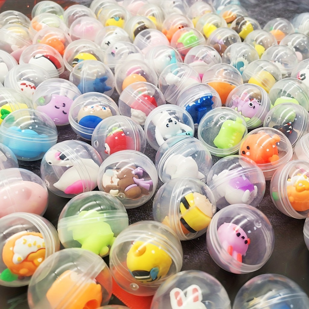 20/50/100pcs Surprise Capsule Egg Toy Novelty Fun Mixed Cartoon Mini ...
