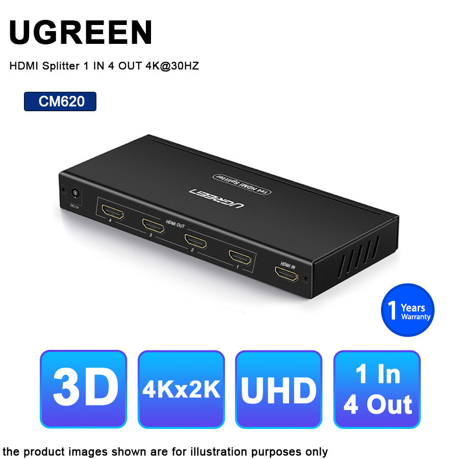 UGREEN HDMI Splitter 1 IN 4 OUT 4K@30HZ | Shopee Malaysia
