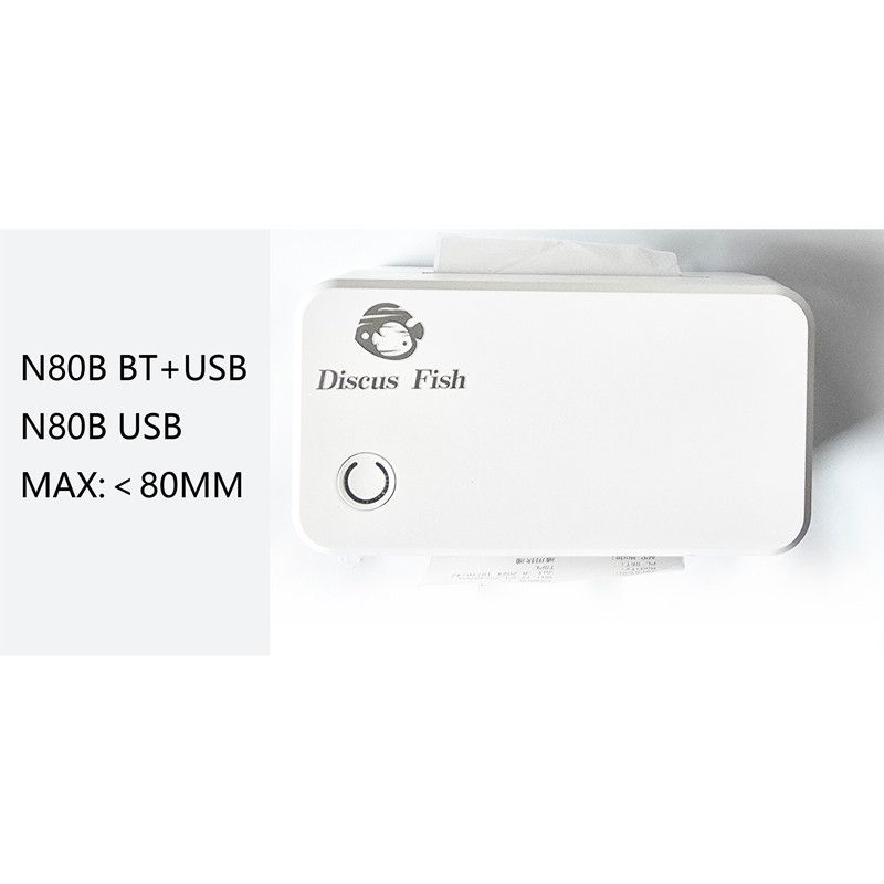 Discus Fish N80B D40A Bluetooth USB Direct Thermal Printer Support A6 ...