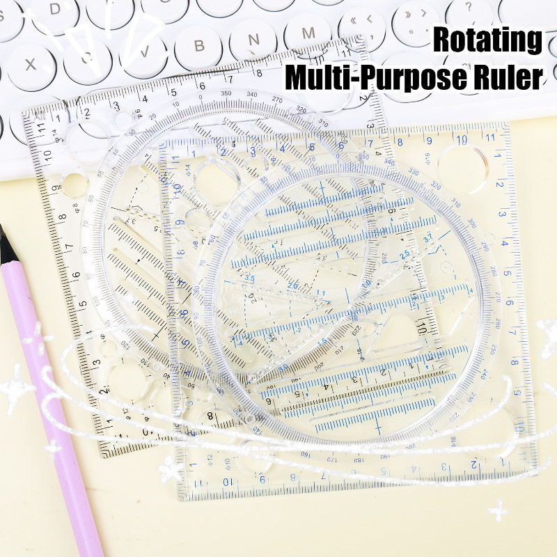 Multifunction Rotatable Ruler - Drafting Measurement Scale - DIY Art ...