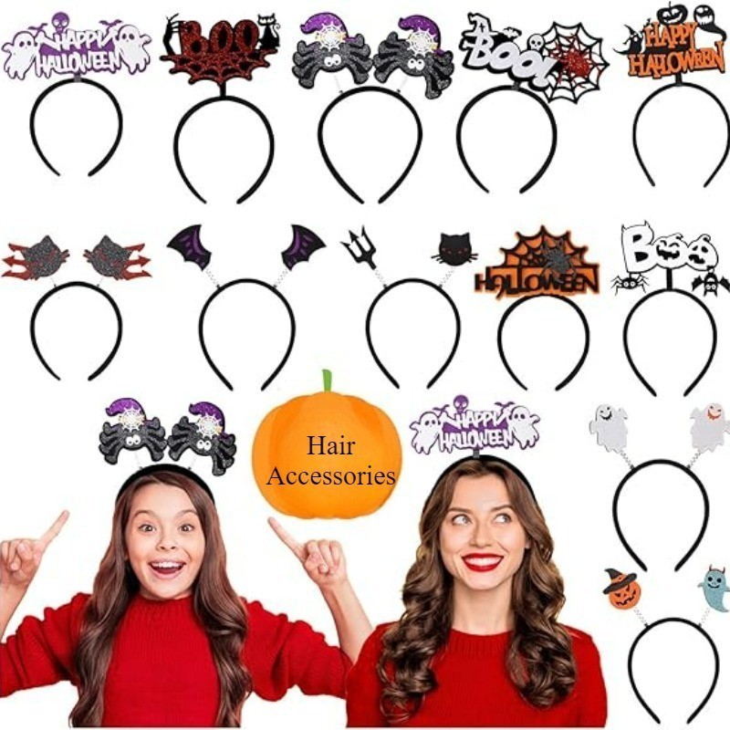 Halloween Headband Horror Eyeballs Headbands Spider Headdress Festival ...