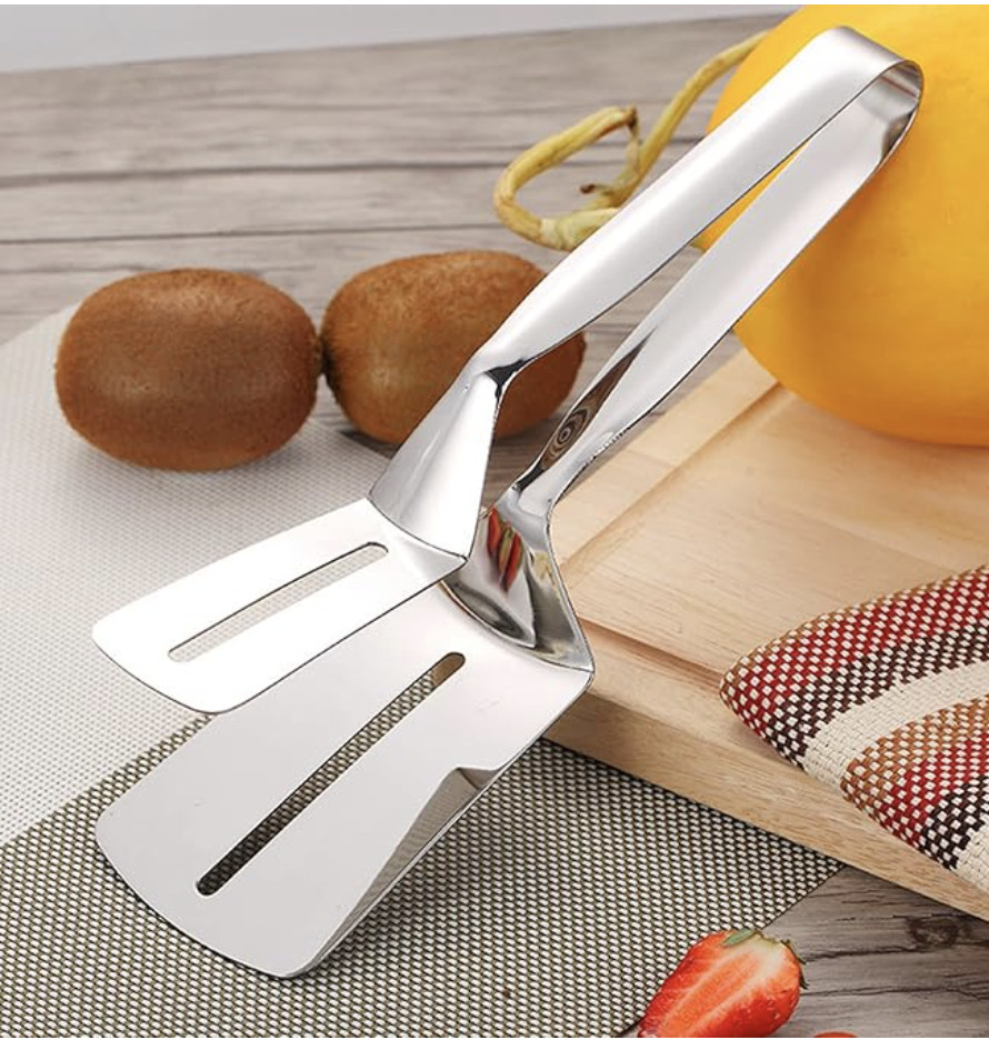 [NEW] Stainless Steel Food Clip Shovel Fish Frying Shovel Bread Shovel ...