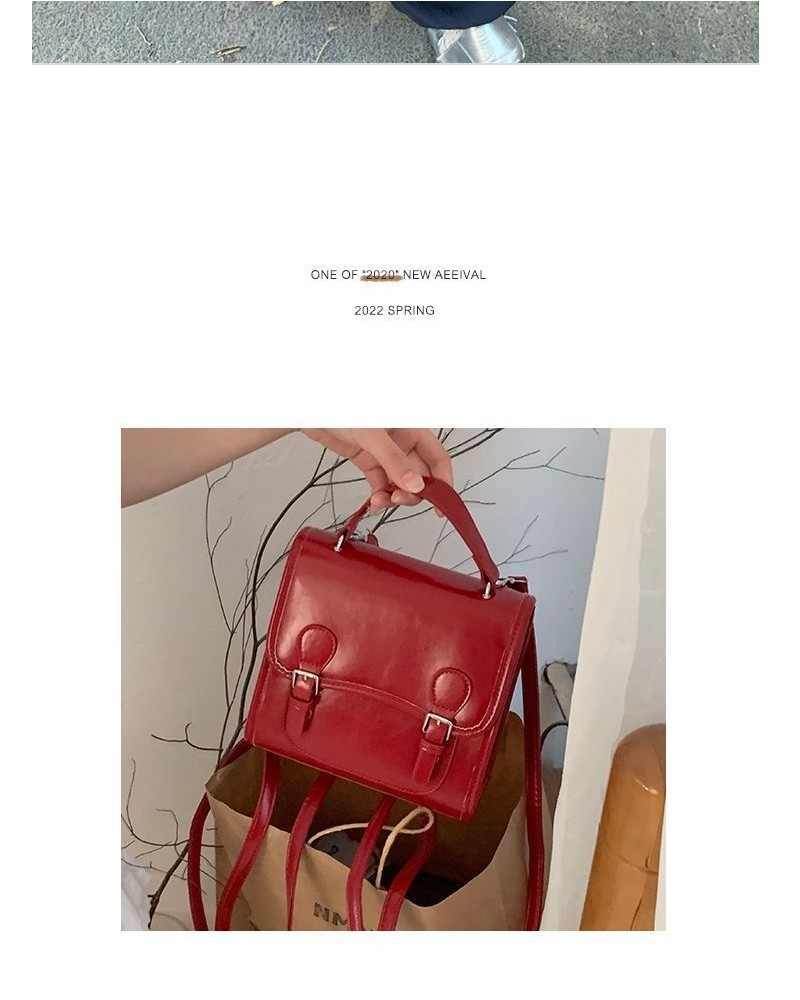Korea Korea Portable Red Bag Women's New Style Trendy Fashion Backpack ...