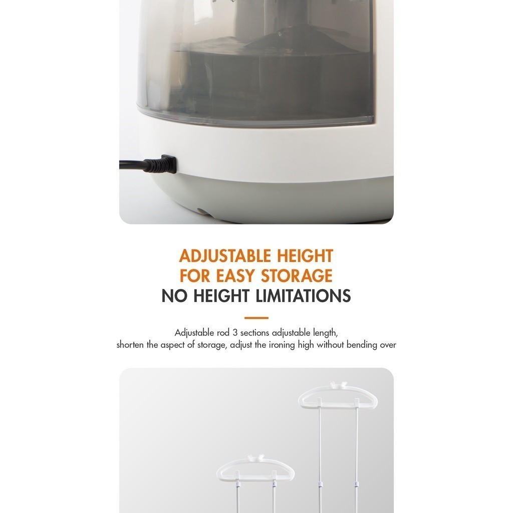 Gaabor Iron Steam Garment Steamer 1800W Stainless Steel Iron Board 1.8L ...