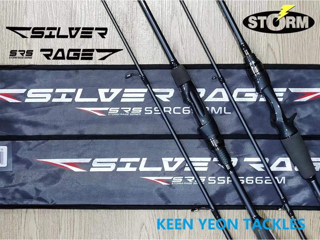 STORM SILVER RAGE SPINNING/BAITCASTING ROD | Shopee Malaysia