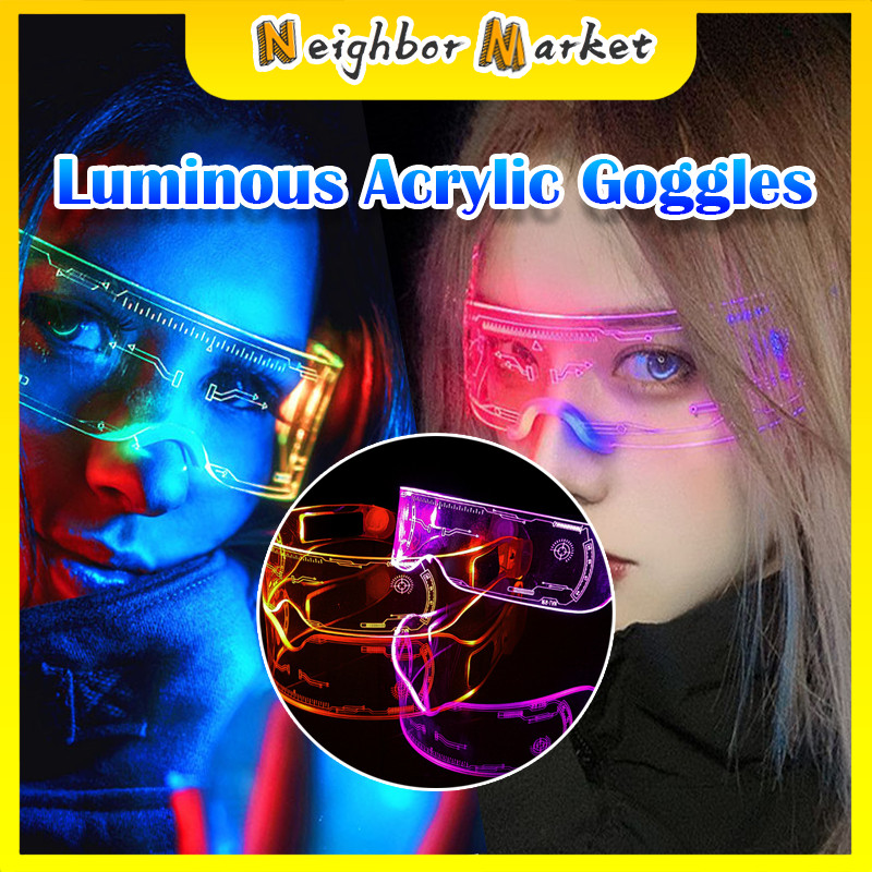 Party Glasses LED Club Eyeglasses Battery Powered Colorful Goggle ...