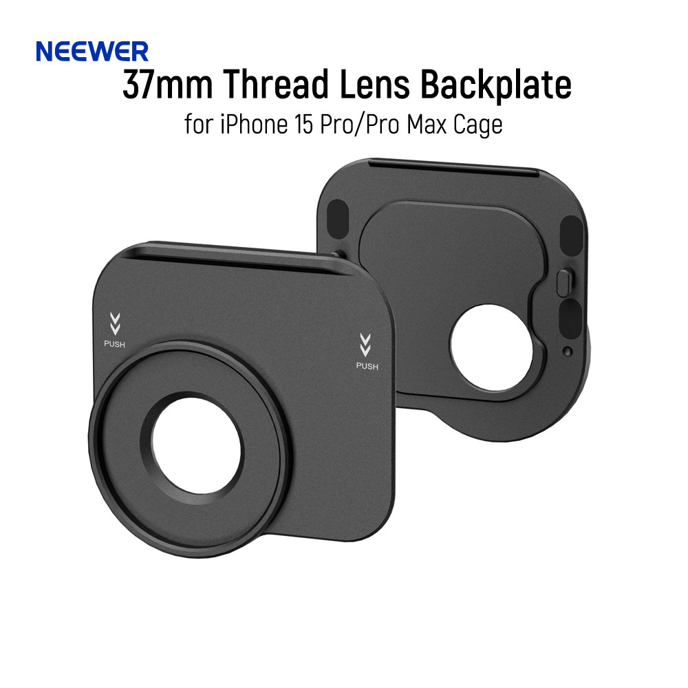NEEWER 37mm Thread Lens Backplate for iPhone 15 Pro/Pro Max Cage Quick ...
