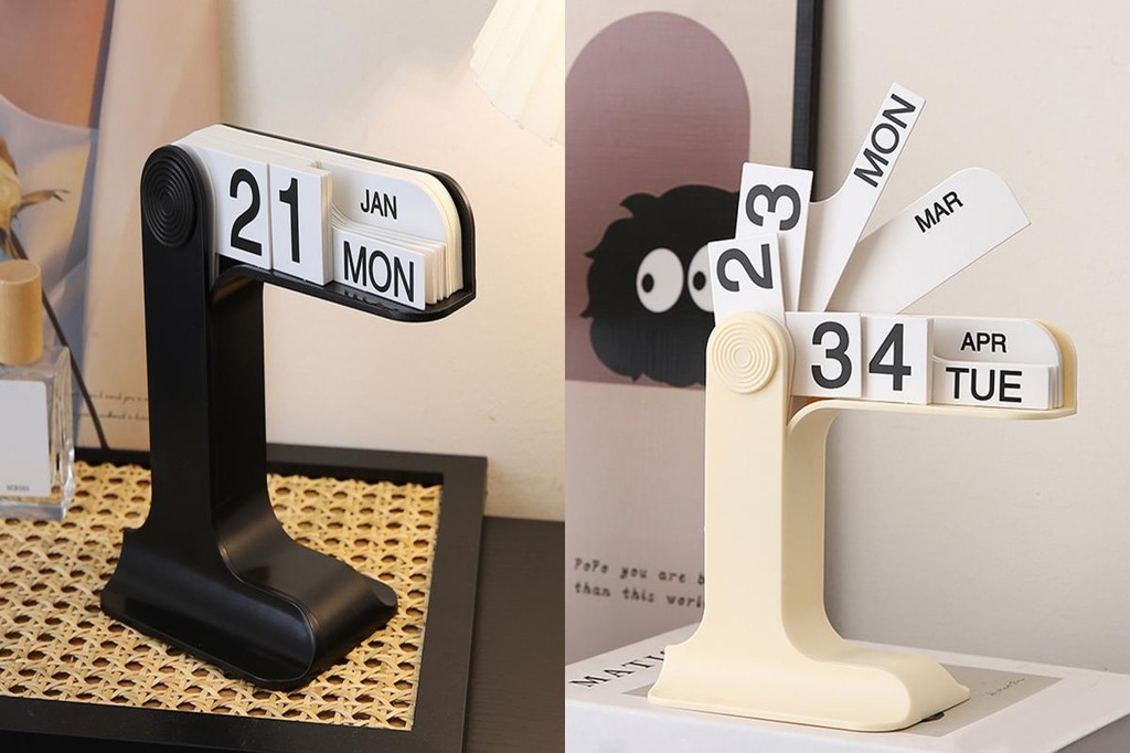 Desk Calendar Perpetual Space-saving Calendar Option 2024-2025 Flip ...