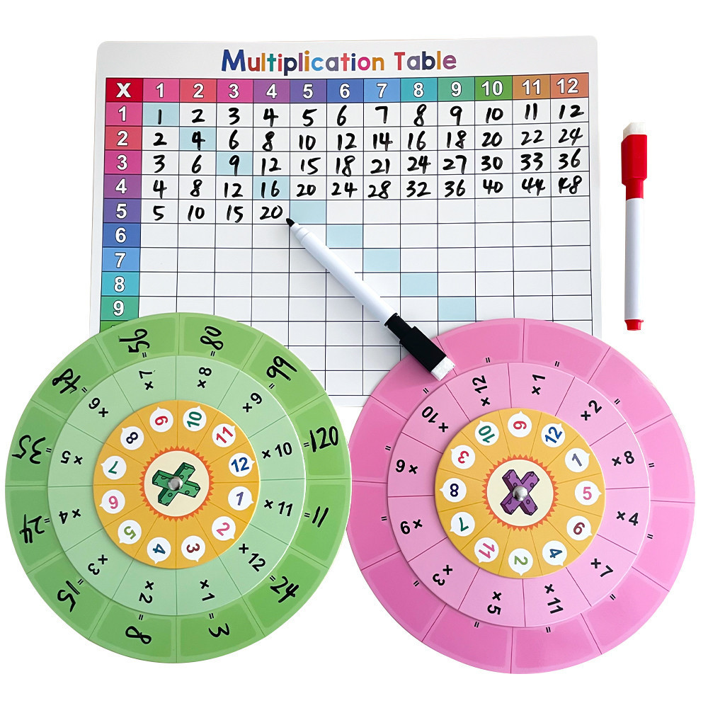 1-12 Multiplication Training Turntable Spinner for Kids Children Number ...