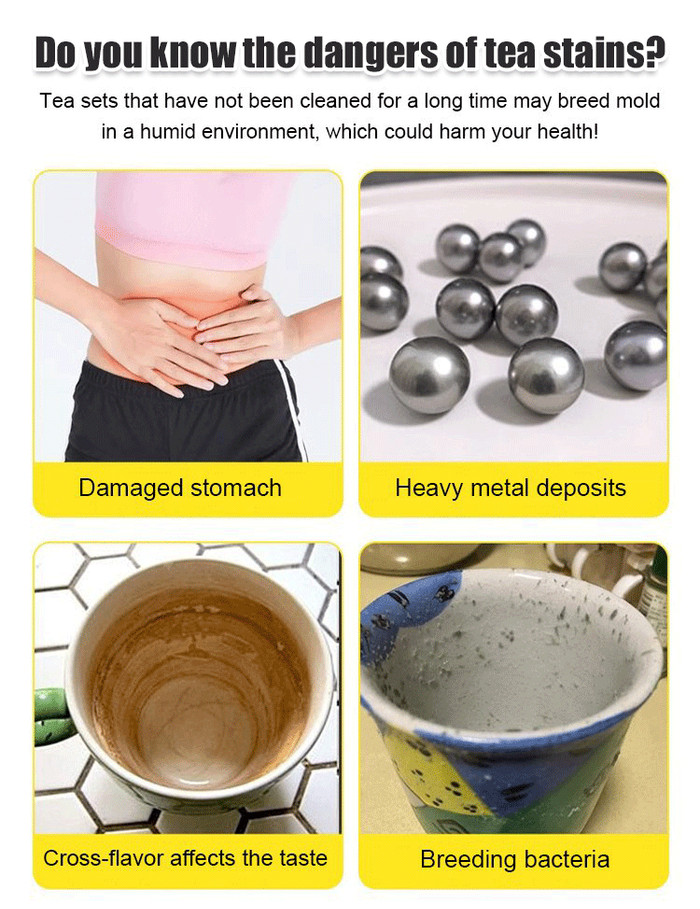 Tea Ware MultiPurpose Cleaner Brushless Effervescent Tablet Oxygenated ...