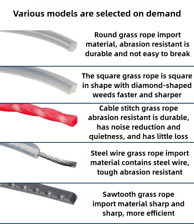 3MM Grass Trimmer Line Nylon Steel Wire Grass Cutter Rope Trimmer ...