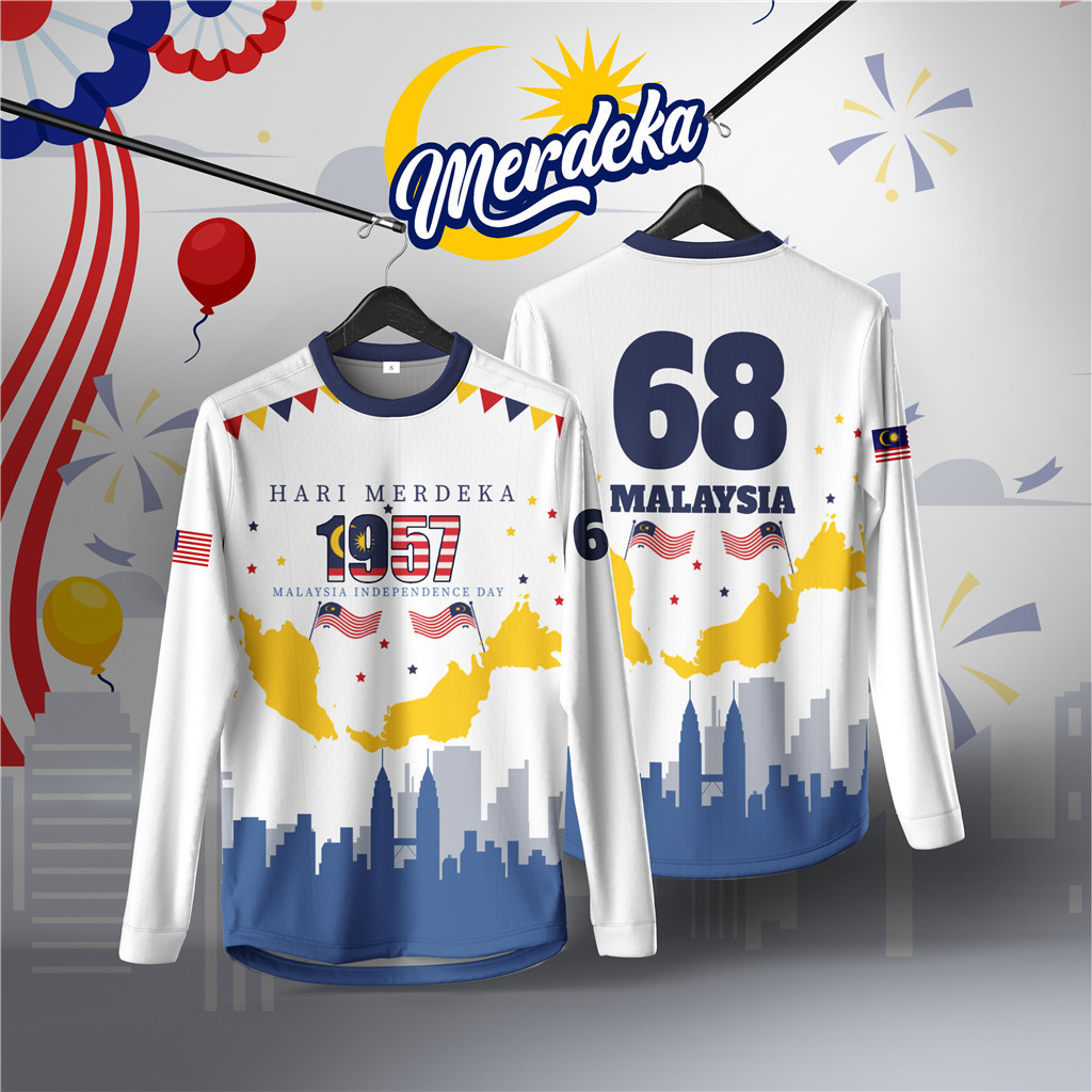 Malaysia 68 Anniversary National Day Anniversary Jersey Independence ...