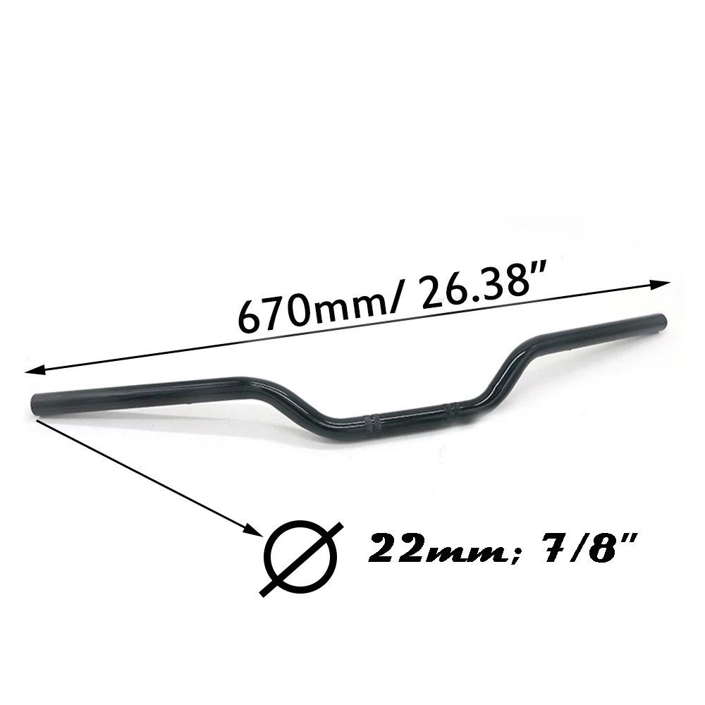 MYI Motorcycle Handlebars 22mm Iron Handle Bar 7/8"Vintage Metal Refit ...