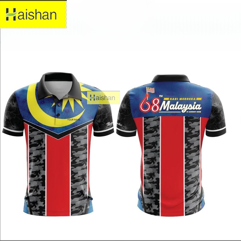 (haishan 02)[Merdeka 68] 2025 68th Malaysia Independent Day Polo Shirt ...