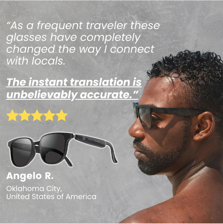 Realtime ai translation translating glasses Eyeglasses Ultralow power ...
