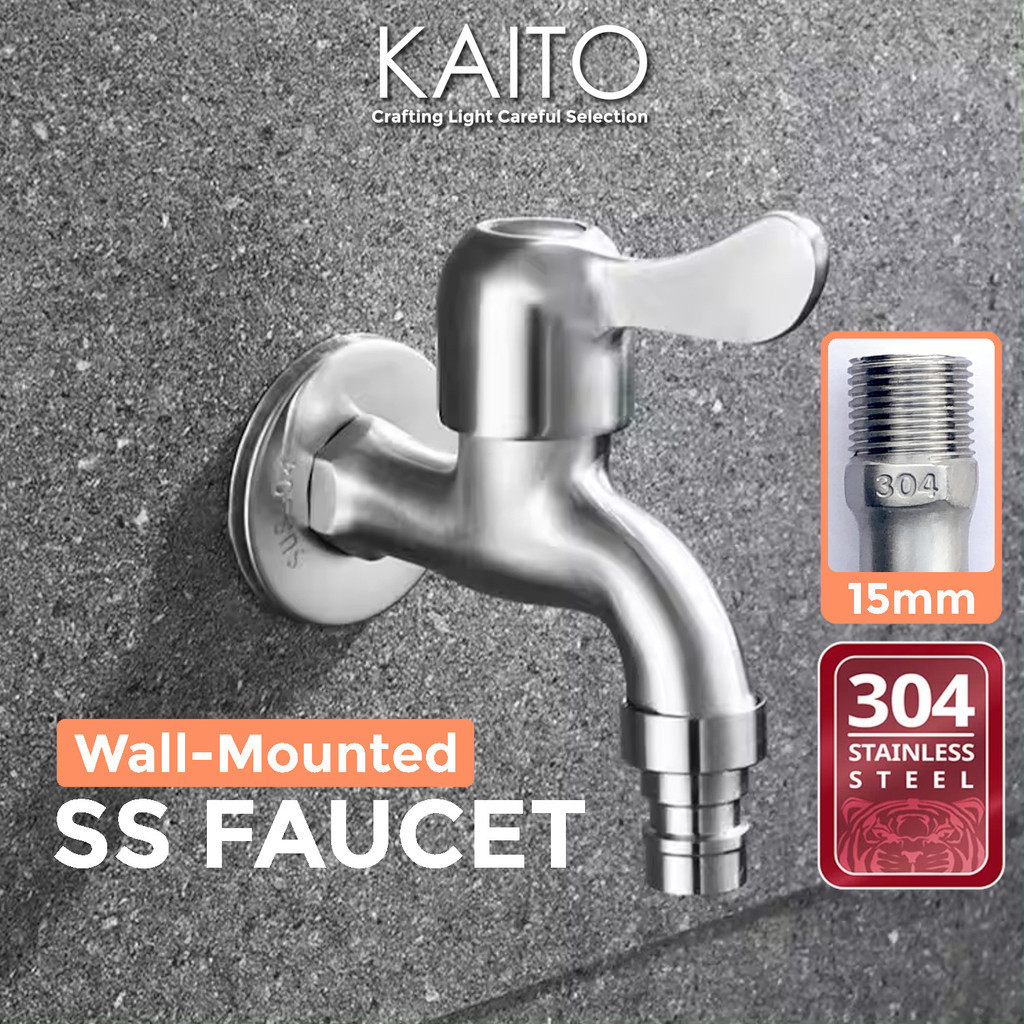 1/2" Wall Water Tap Water Faucet Kepala Paip Sinki Air 水龙头 Wall Mounted ...